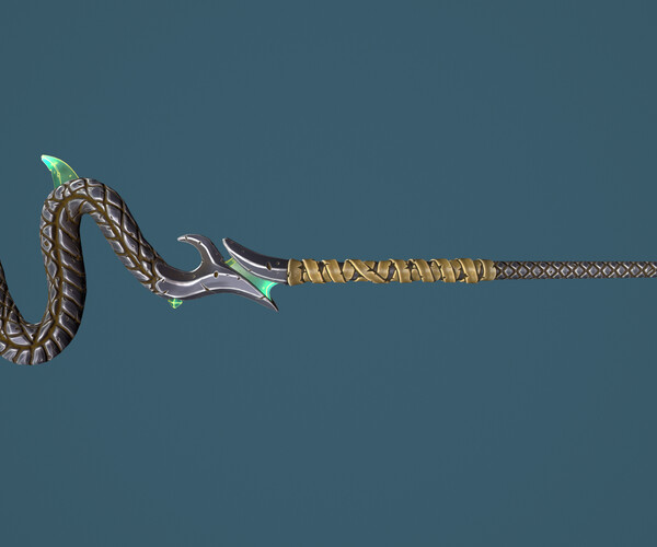 ArtStation - Snake staff | Game Assets