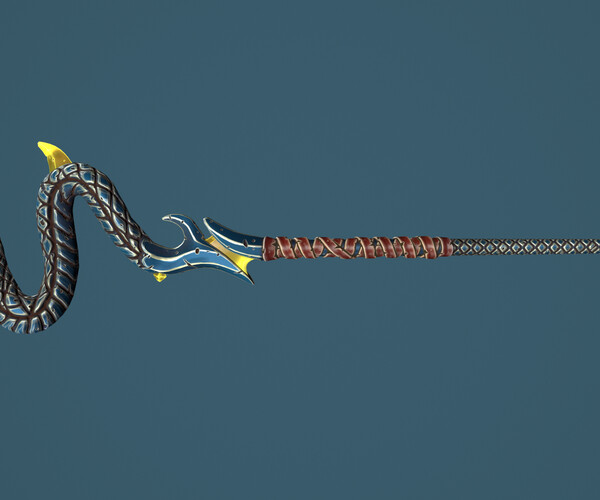 ArtStation - Snake staff | Game Assets