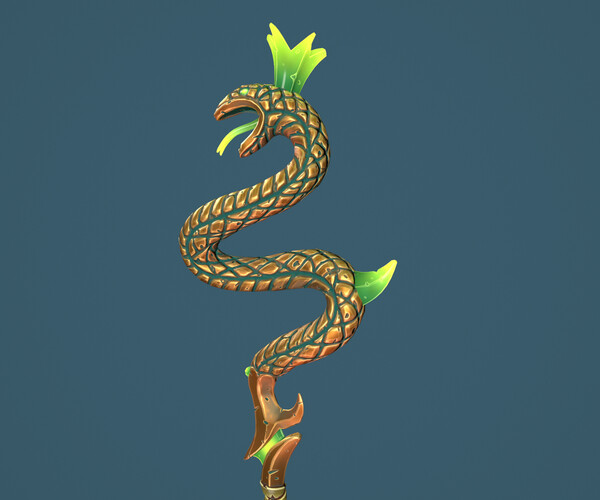 ArtStation - Snake staff | Game Assets