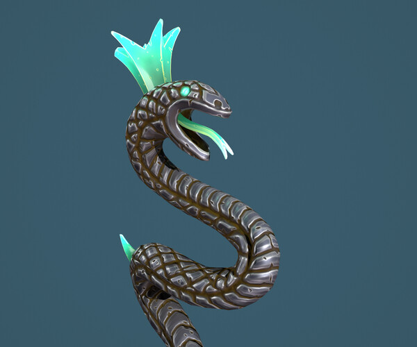 ArtStation - Snake staff | Game Assets