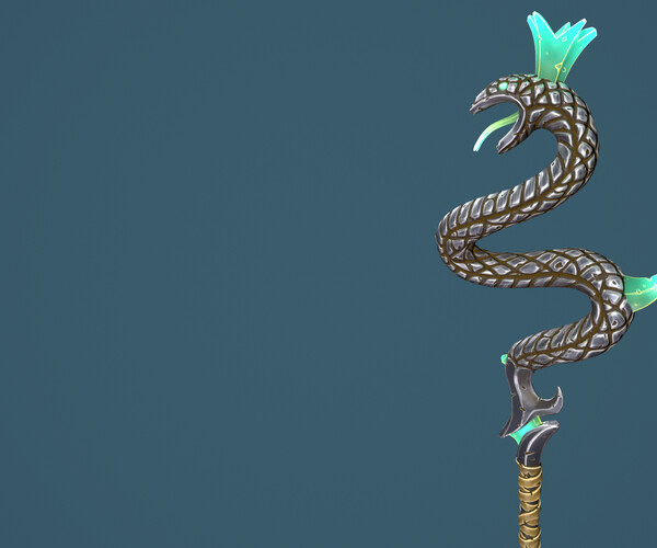 ArtStation - Snake staff | Game Assets