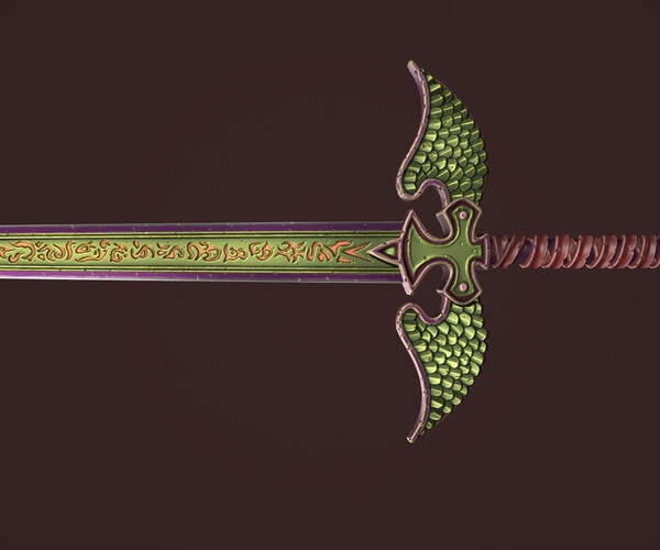 ArtStation - Rune two handed sword | Game Assets
