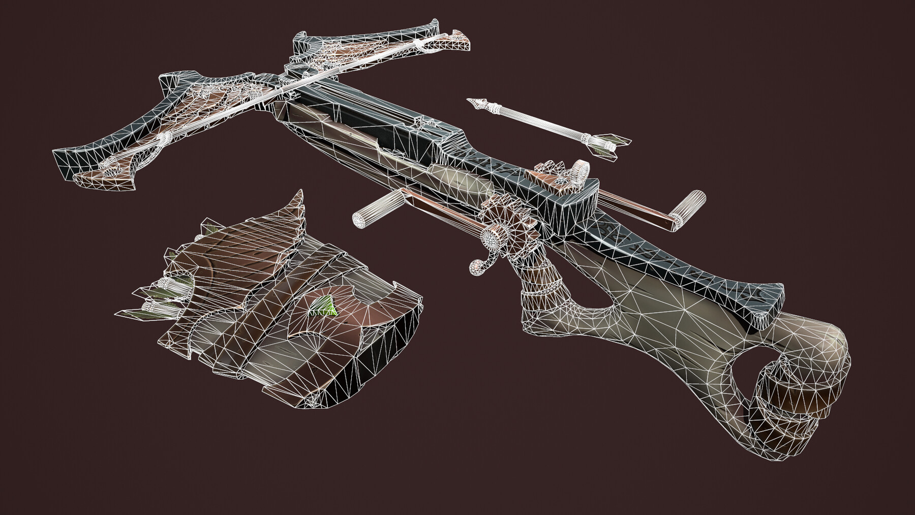 ArtStation - Rune crossbow and quiver | Game Assets