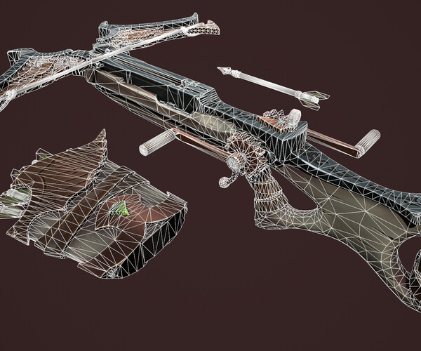ArtStation - Rune crossbow and quiver | Game Assets