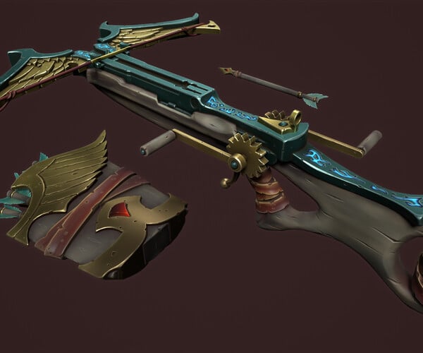 ArtStation - Rune crossbow and quiver | Game Assets