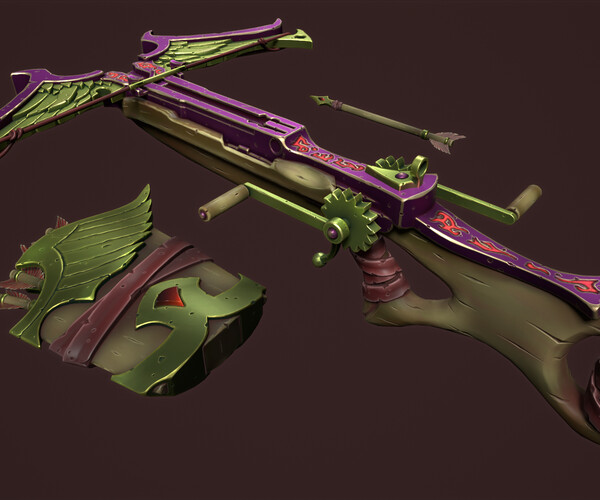 ArtStation - Rune crossbow and quiver | Game Assets