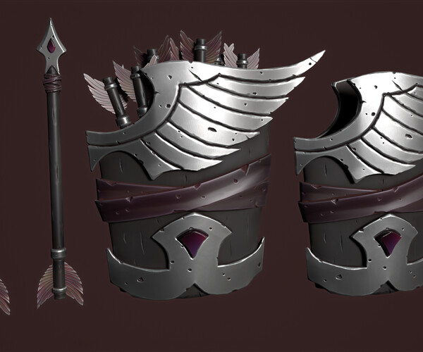 ArtStation - Rune crossbow and quiver | Game Assets