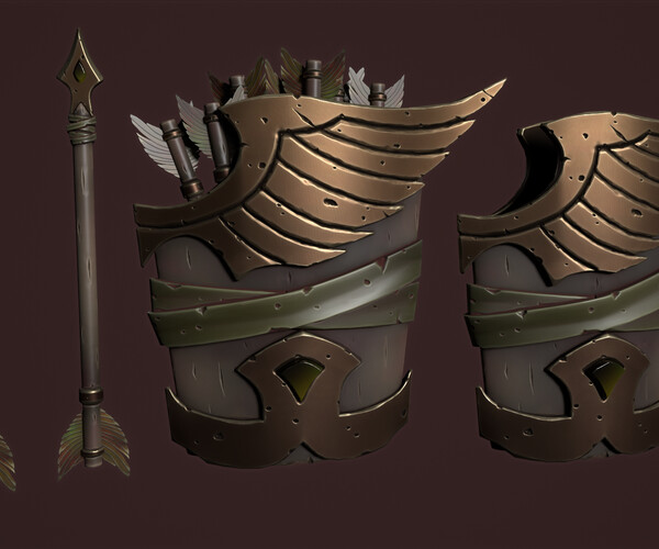 ArtStation - Rune crossbow and quiver | Game Assets