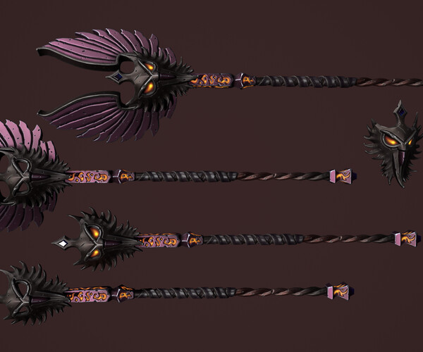 ArtStation - Rune staff | Game Assets