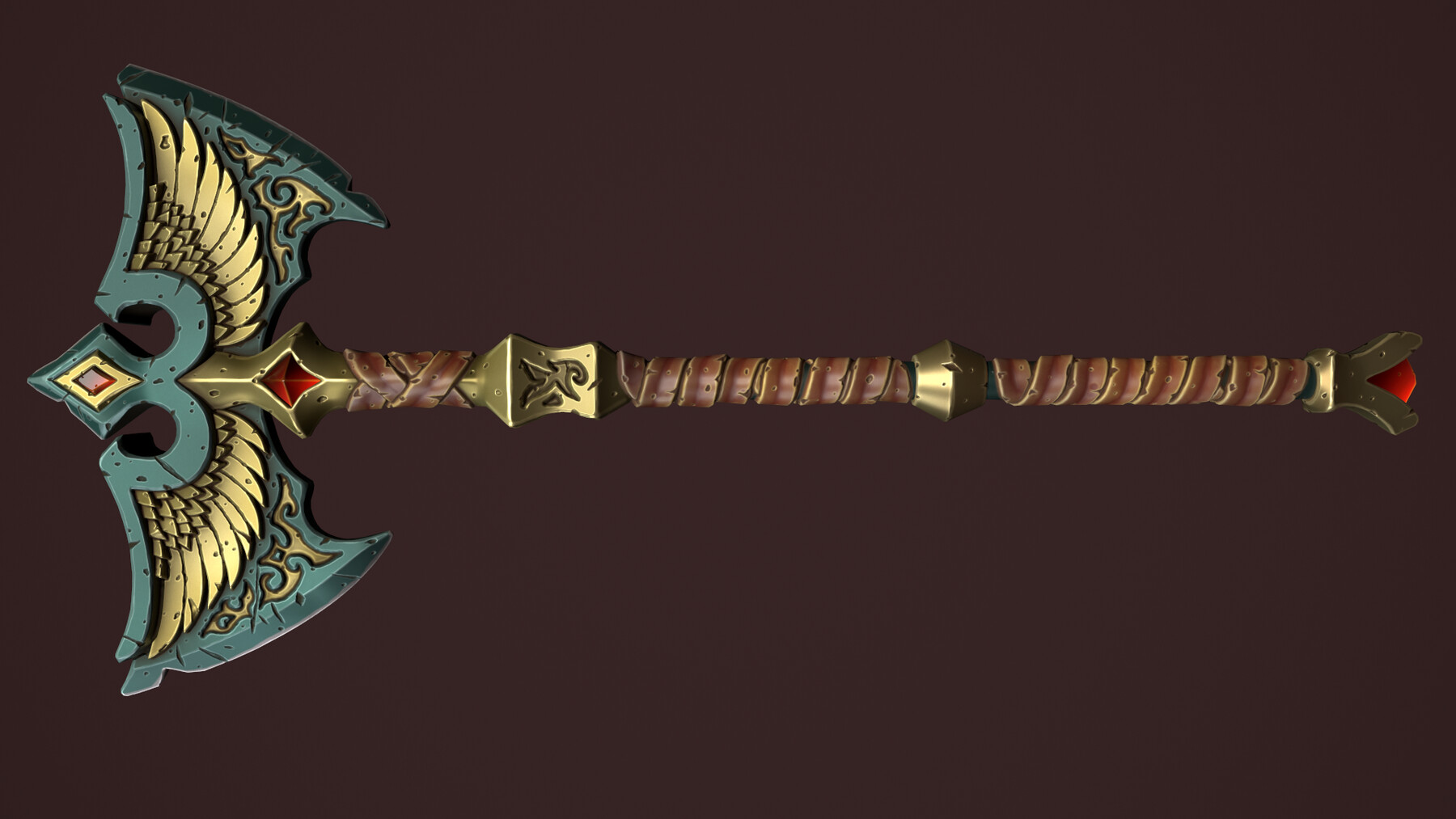 ArtStation - Rune two handed poleaxe | Game Assets