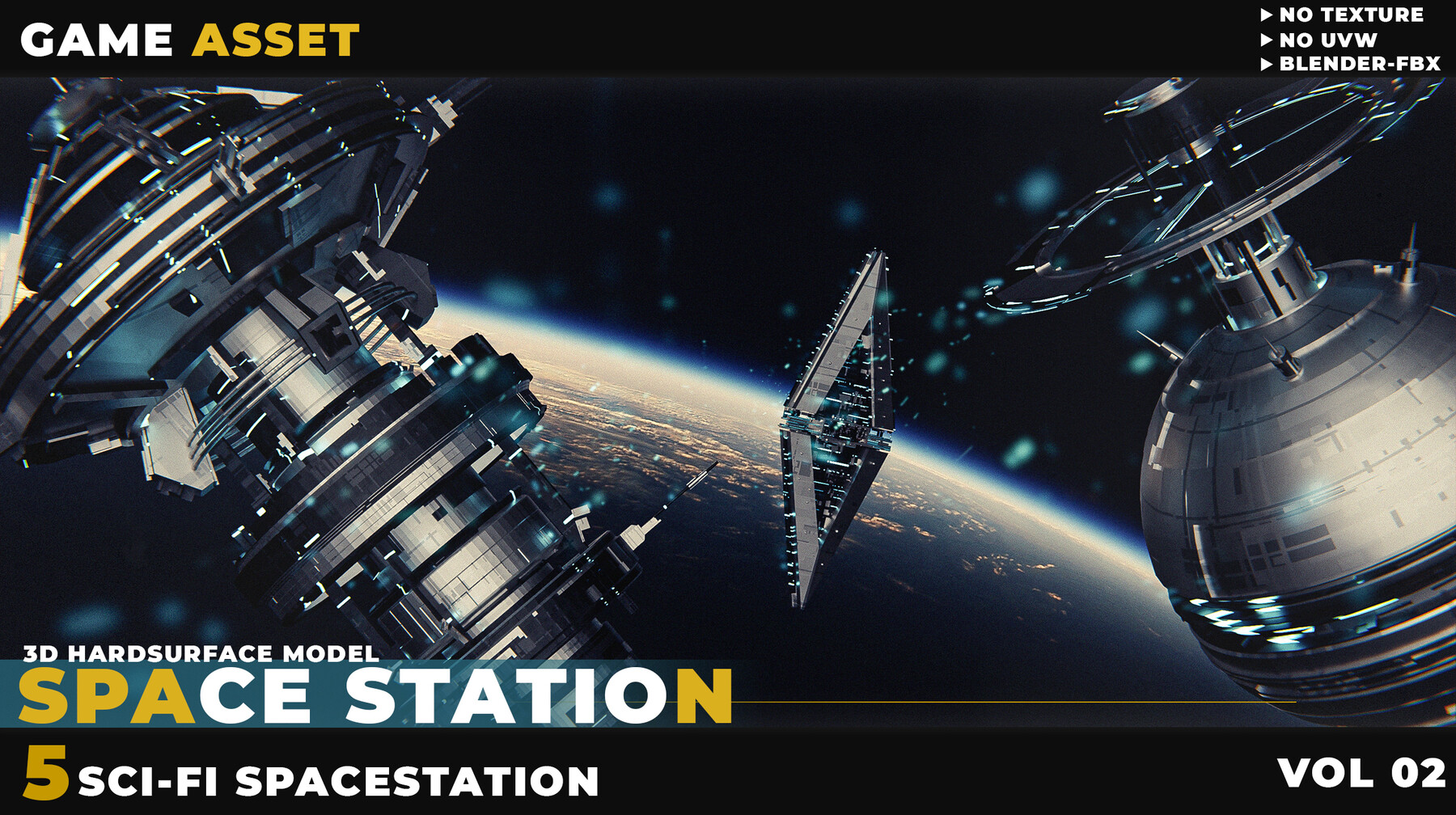 ArtStation - 5 SCI-FI SPACESTATION HARDSURFACE VOL 02 | Resources
