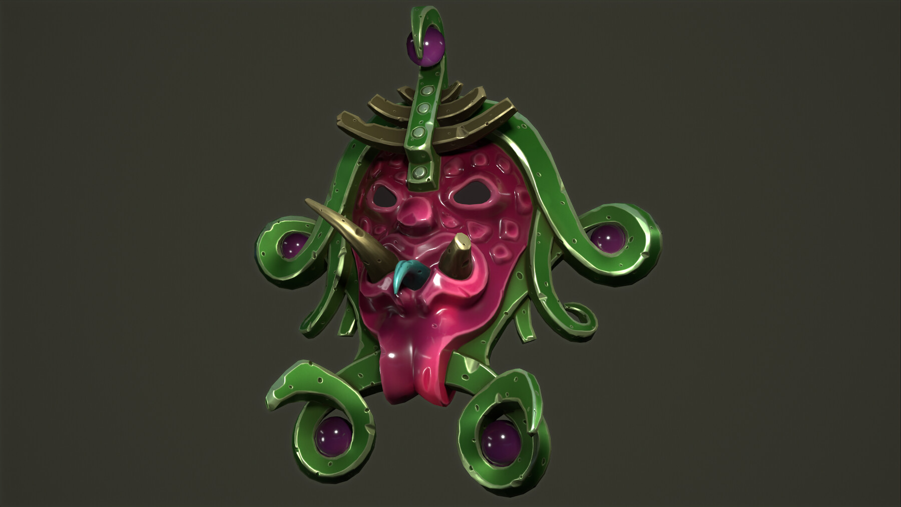 Artstation Jade Mask Game Assets