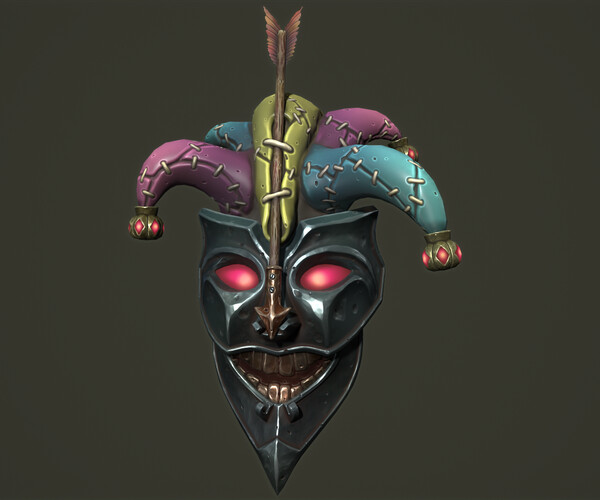ArtStation - Jester mask | Game Assets