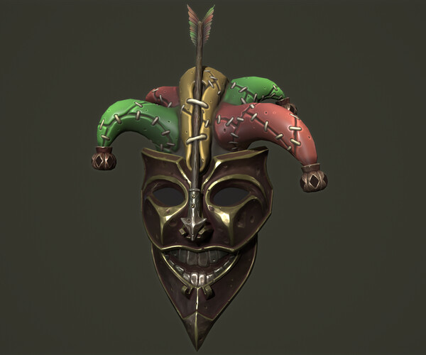 ArtStation - Jester mask | Game Assets