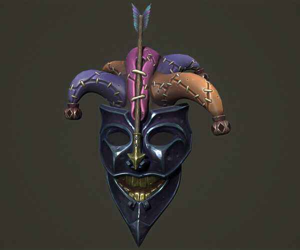 ArtStation - Jester mask | Game Assets