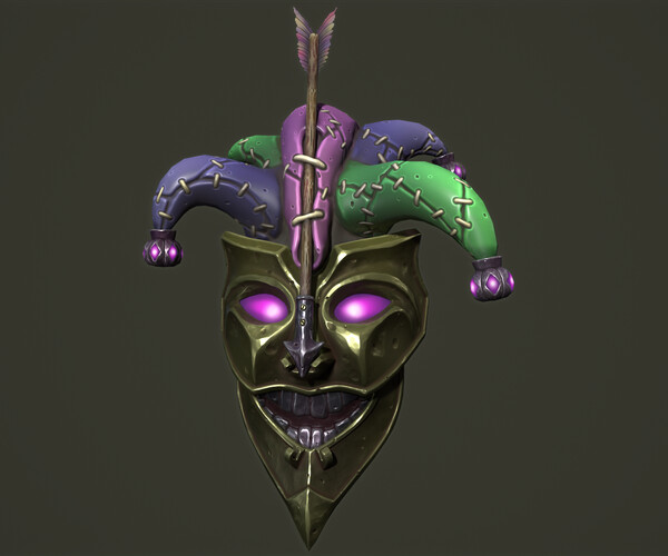 ArtStation - Jester mask | Game Assets