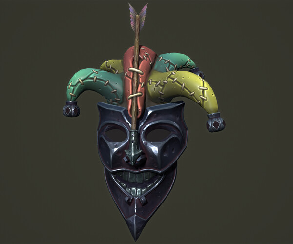 ArtStation - Jester mask | Game Assets