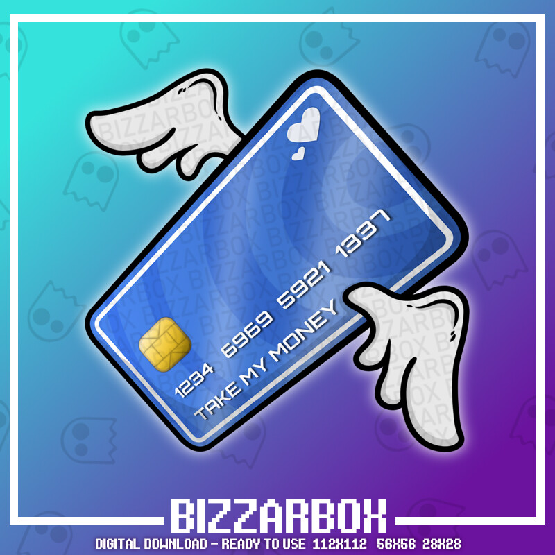 ArtStation - Twitch Emote: Flying Credit Card | Artworks