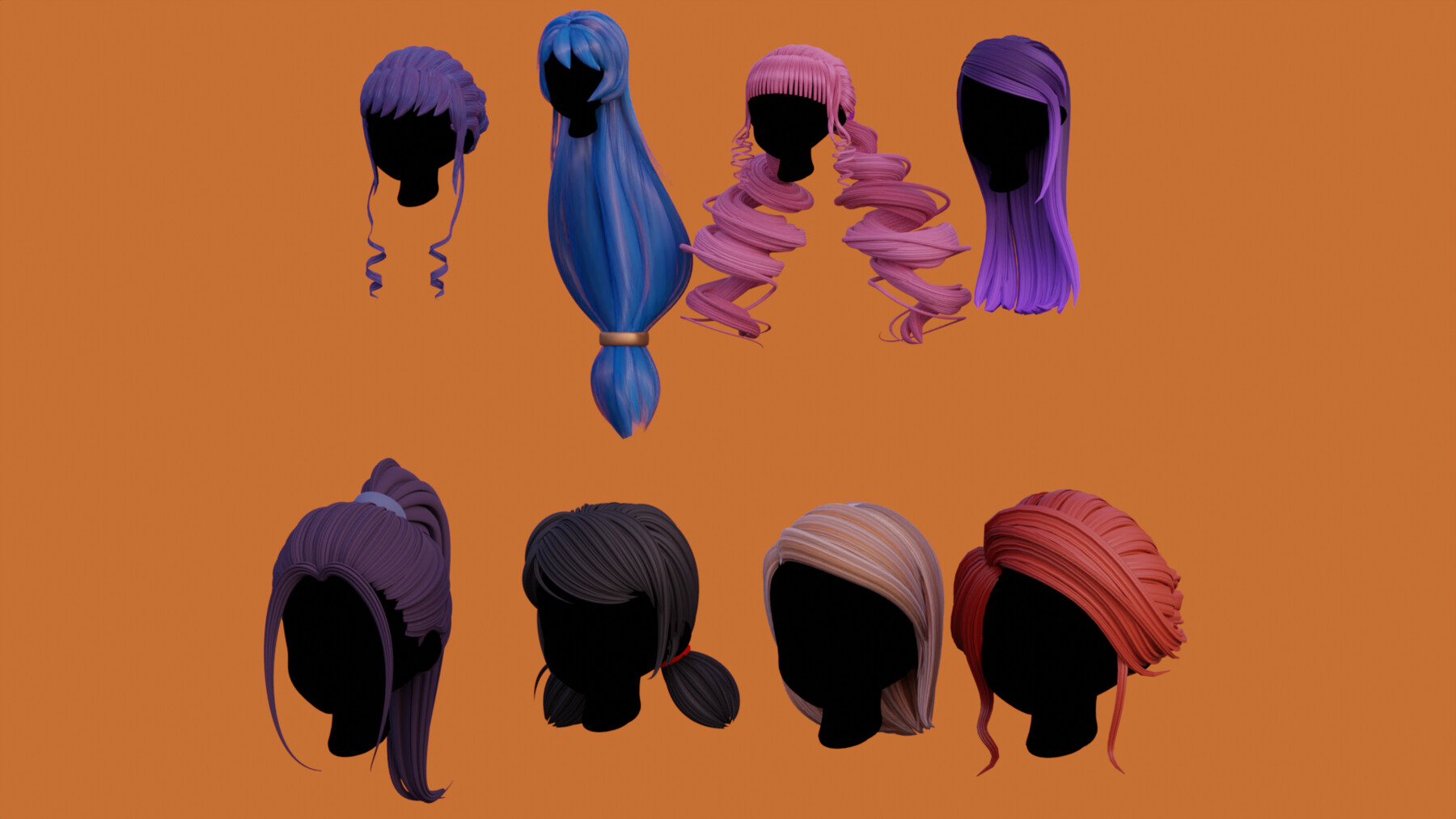 ArtStation - Woman Hair Collection | Game Assets