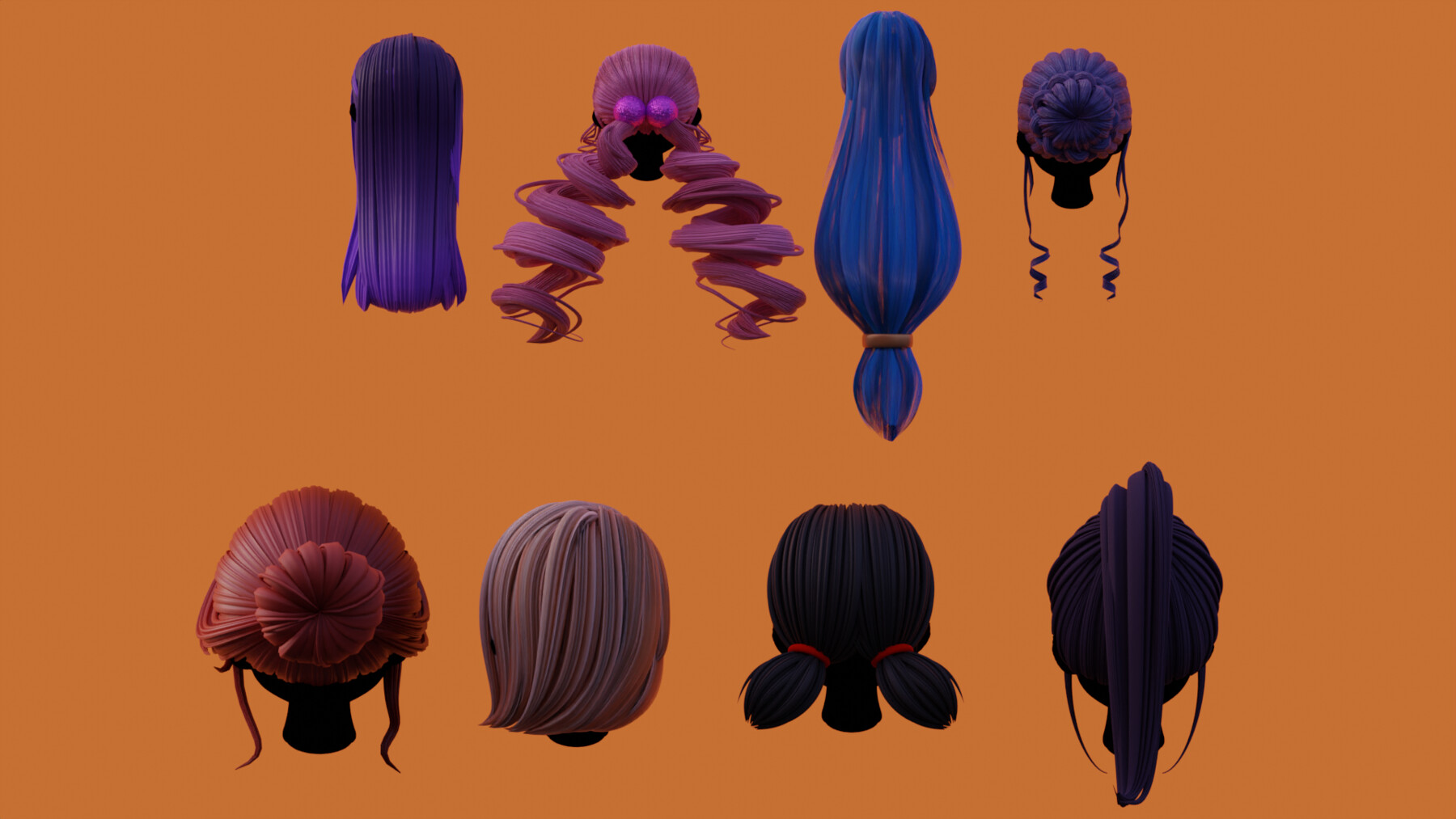 ArtStation - Woman Hair Collection | Game Assets