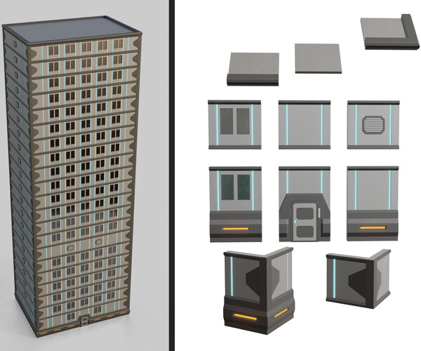 ArtStation - Sci-Fi High Rise | Game Assets