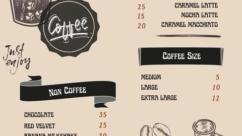 ArtStation - coffee menu | Artworks
