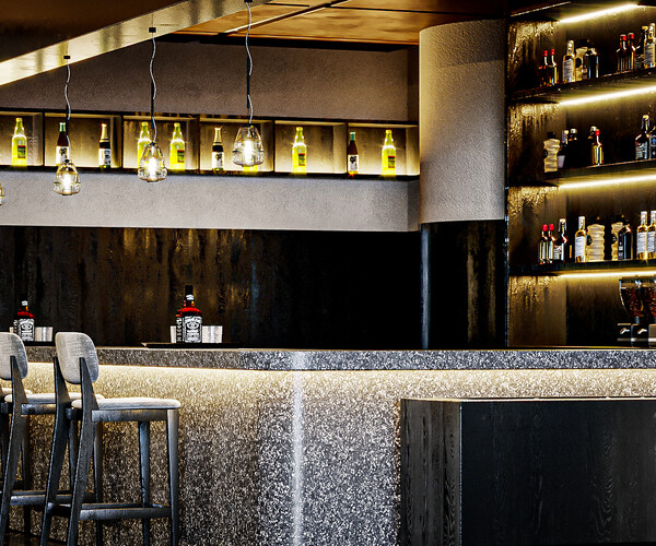 ArtStation - Black Restaurant Design | Resources