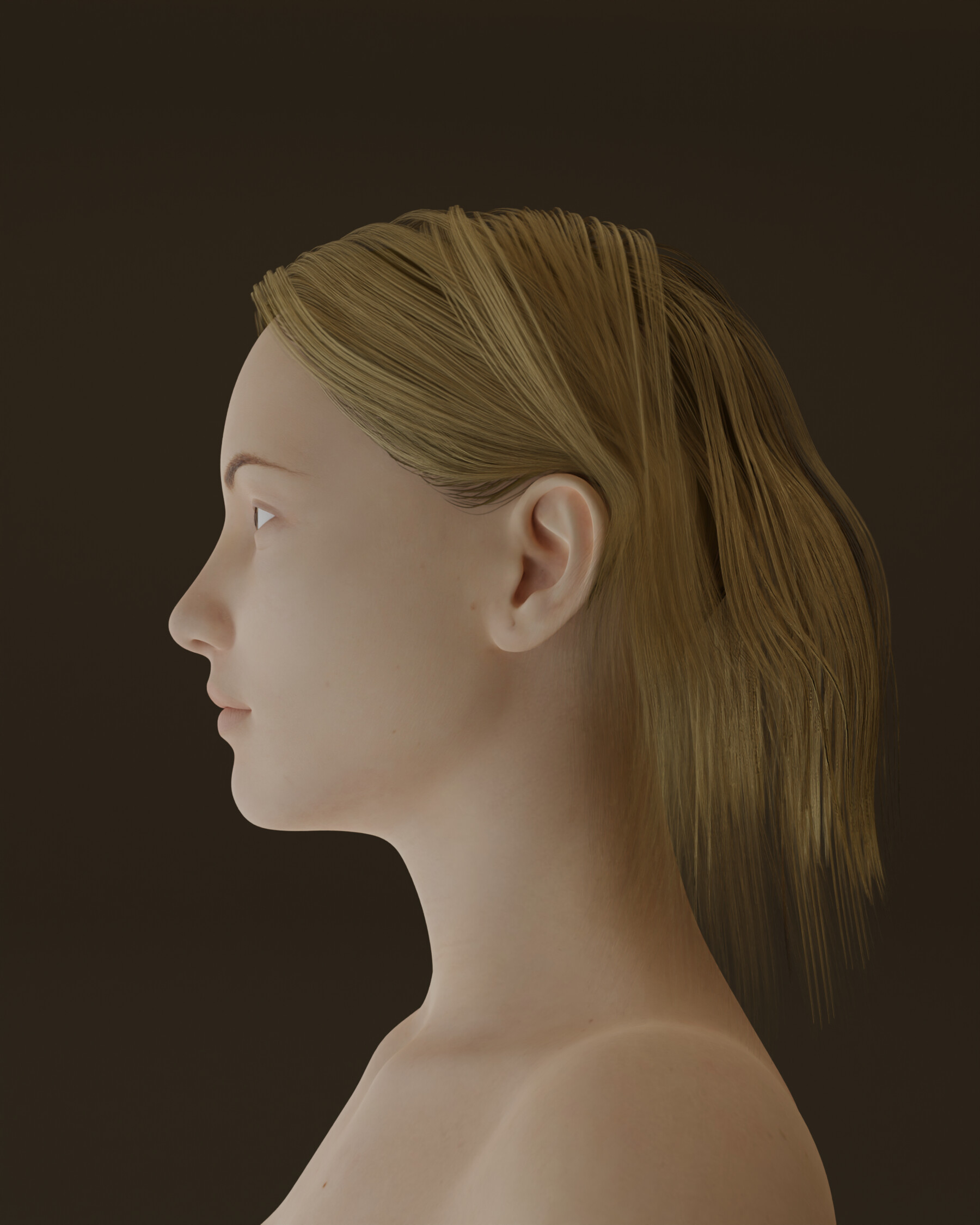 ArtStation - Lora Hair ( hair cards) .blend file | Game Assets