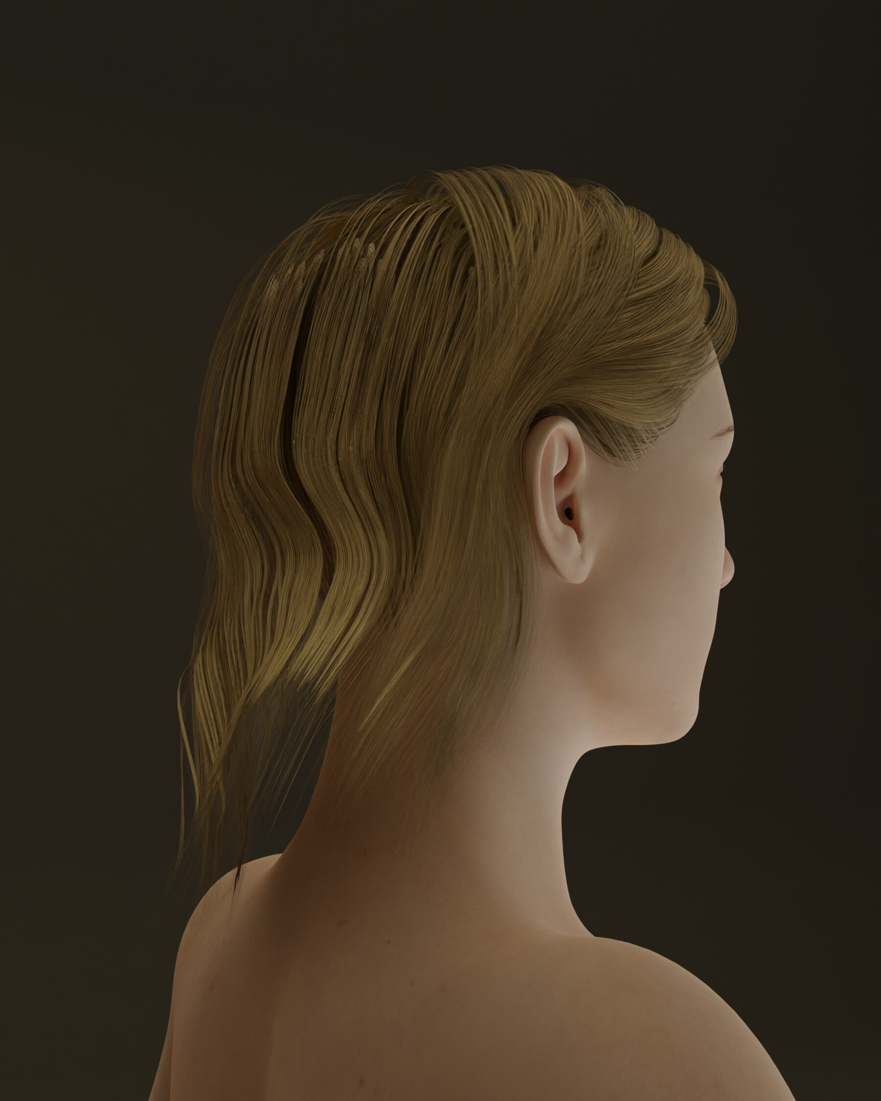 ArtStation - Lora Hair ( hair cards) .blend file | Game Assets