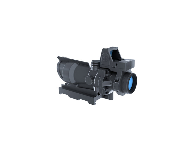 ArtStation - 4X Scope with a red dot mount 3D Model printable Game ...