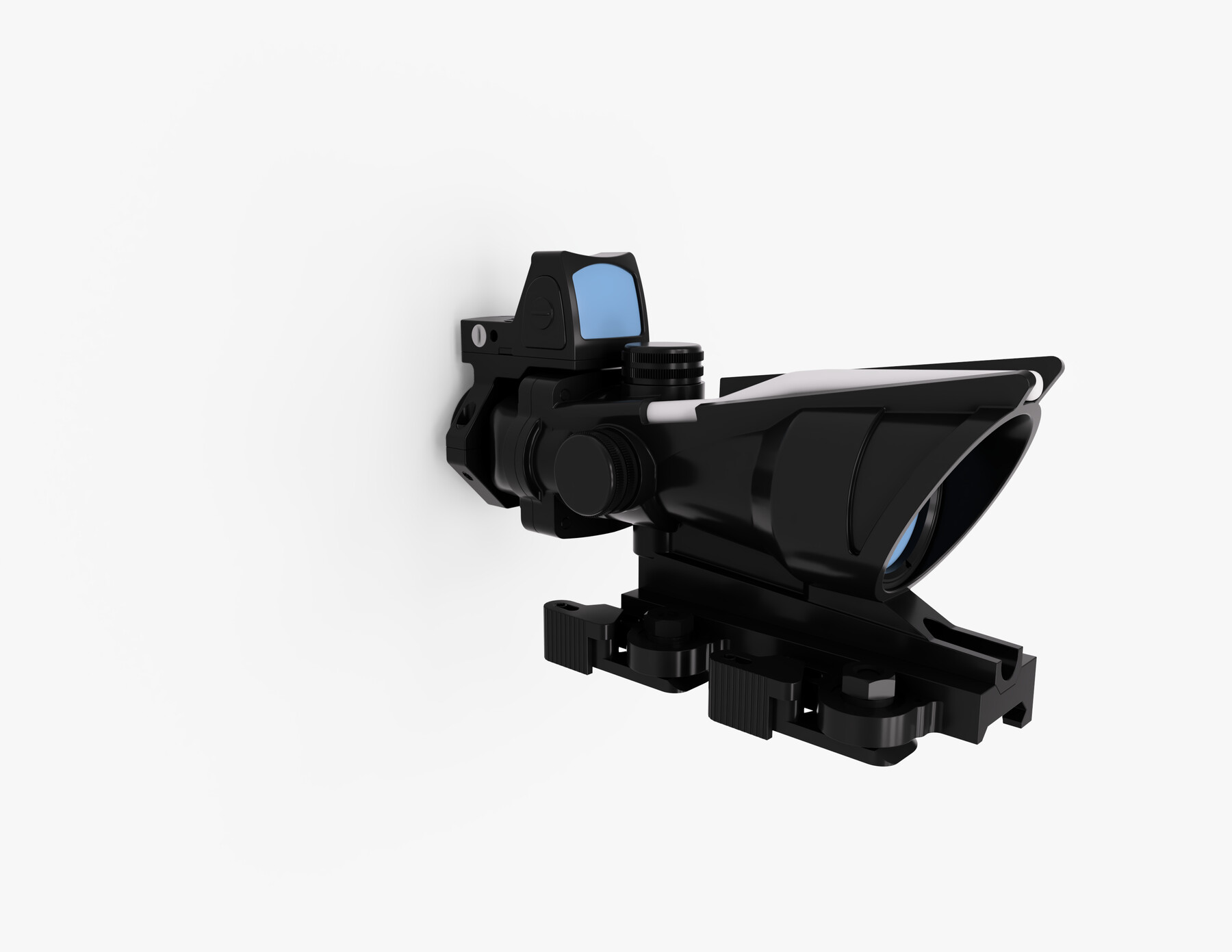 ArtStation - 4X Scope with a red dot mount 3D Model printable Game ...