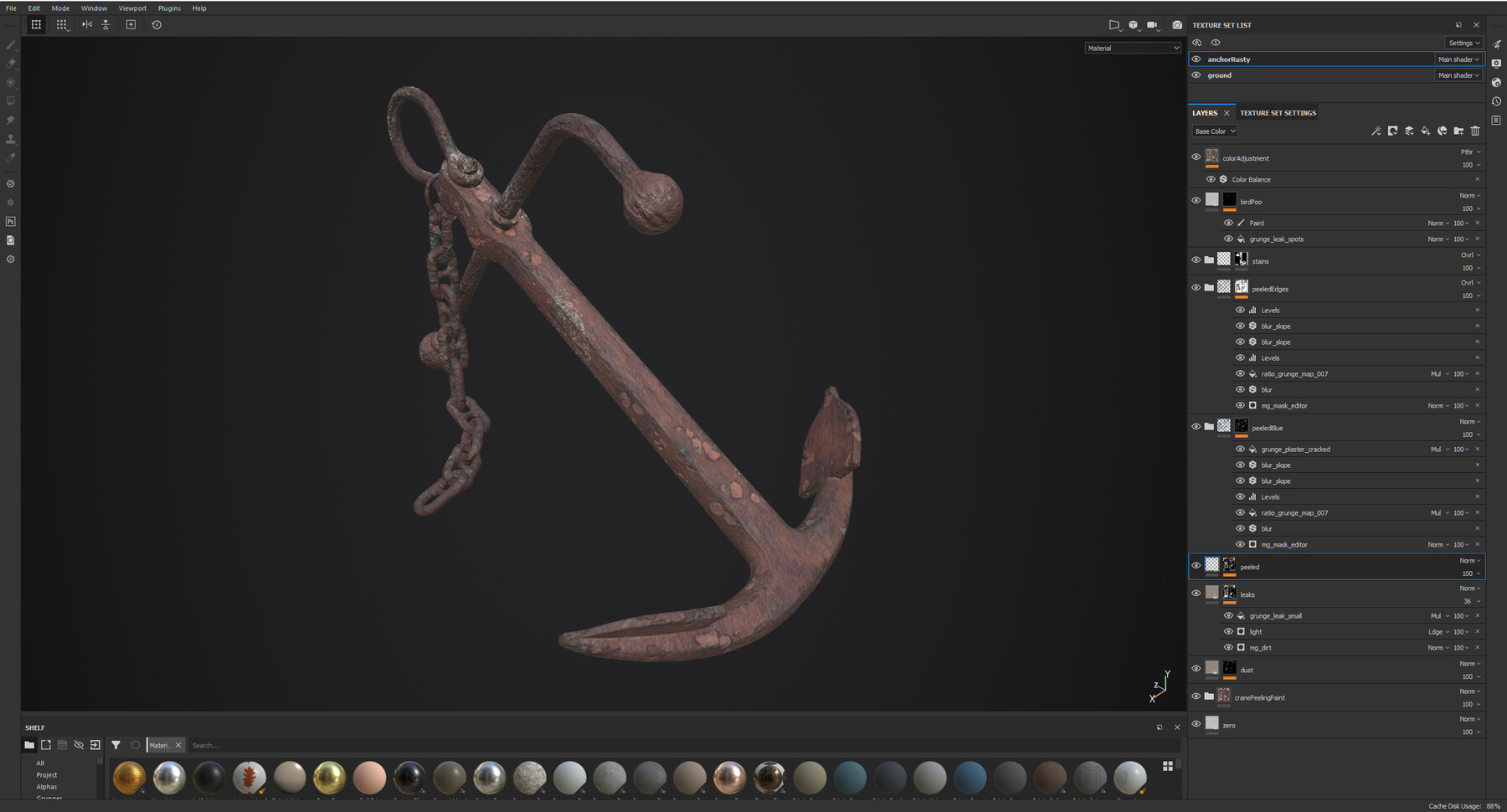 ArtStation - Adobe Substance Painter Project Old Rusty Anchor | Resources