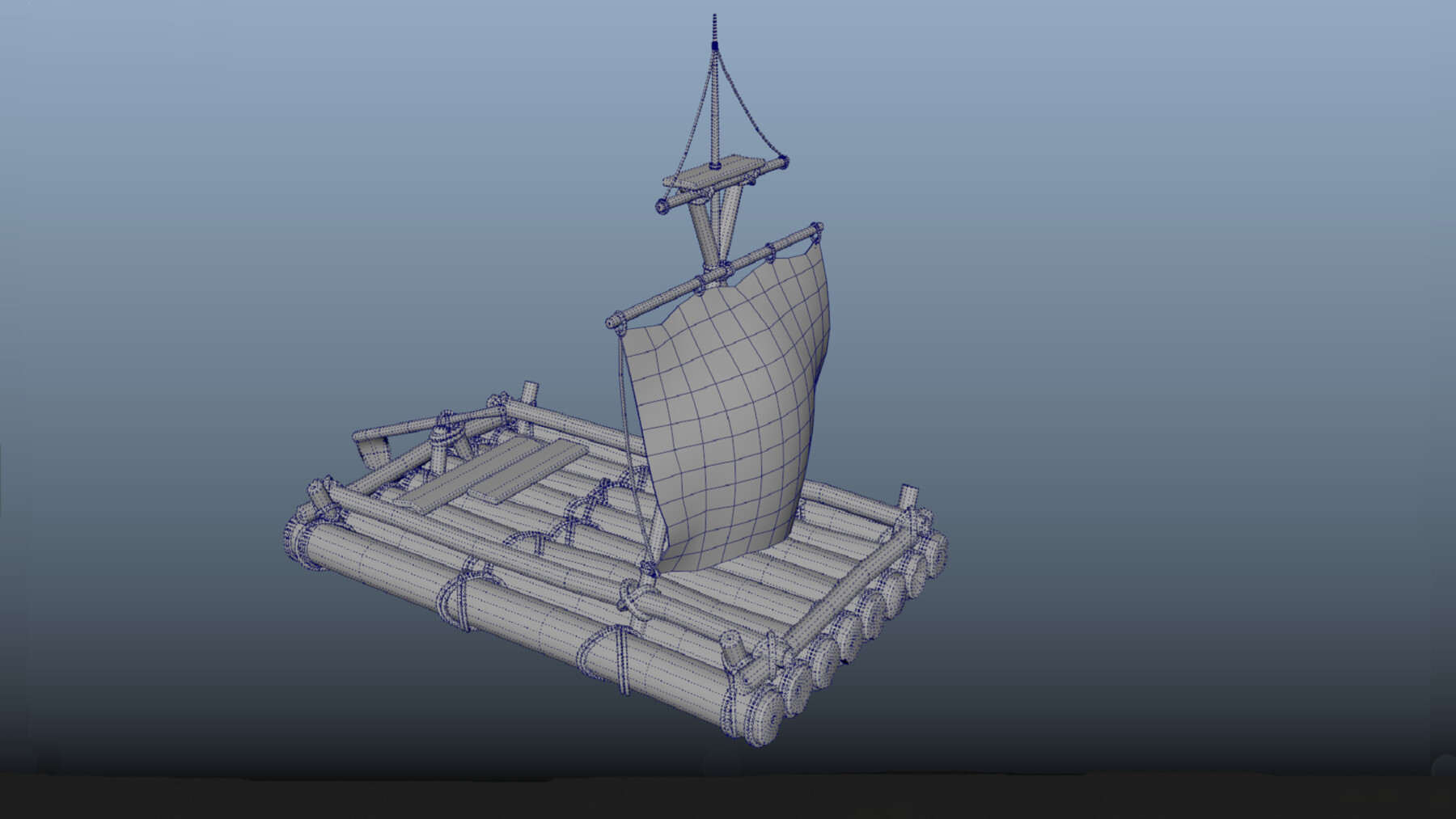 ArtStation - Wooden stylized raft PBR low-poly game ready Low-poly 3D ...