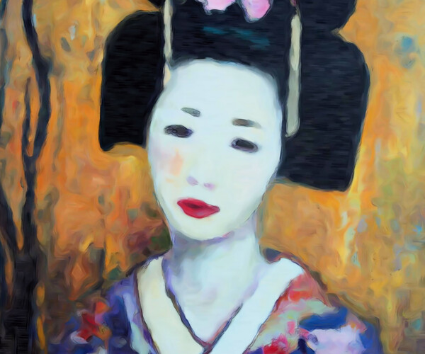 ArtStation - Japanese Geiko girl portrait | Artworks