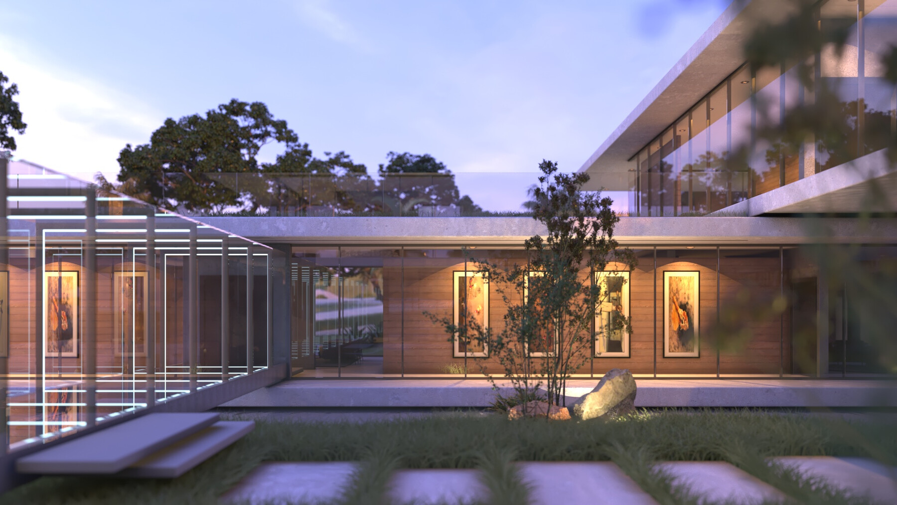 ArtStation - modern beach villa revit vray 3dmax | Resources
