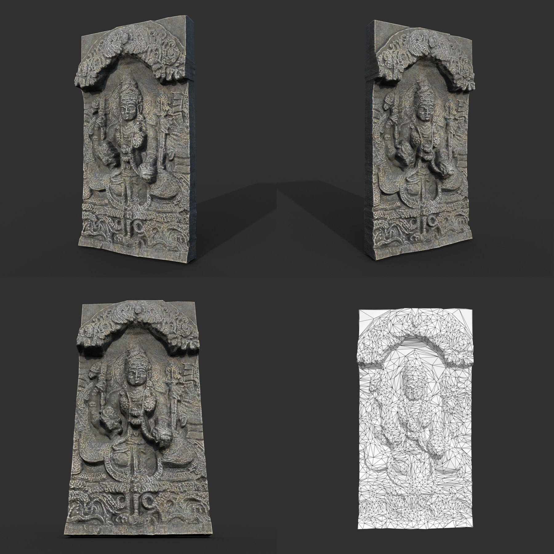 ArtStation - Low poly India Temple Wall modular Ultra HD 16K Texture ...