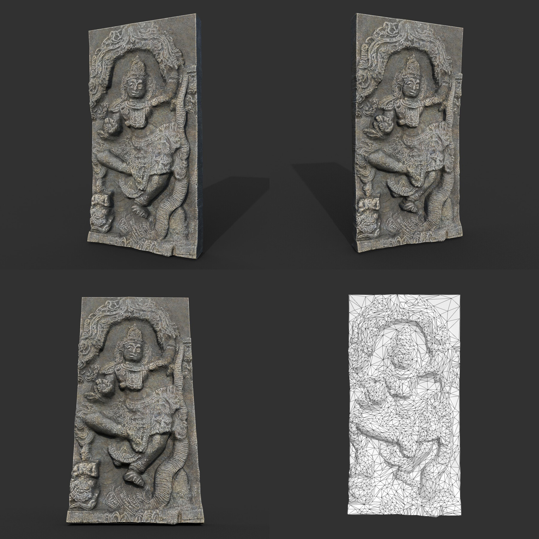 ArtStation - Low poly India Temple Wall modular Ultra HD 16K Texture ...