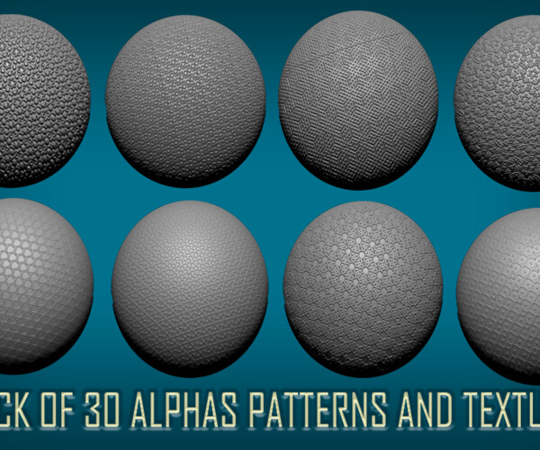 ArtStation - pack of 30 alphas patterns and textures | Brushes