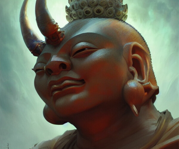 ArtStation - Oni Statue 250 jpg pack | Artworks