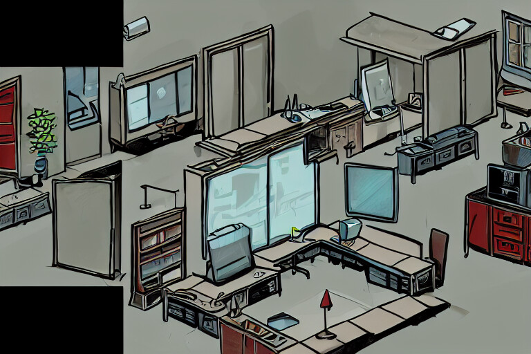 ArtStation - 21 Point and click environement office game background ...