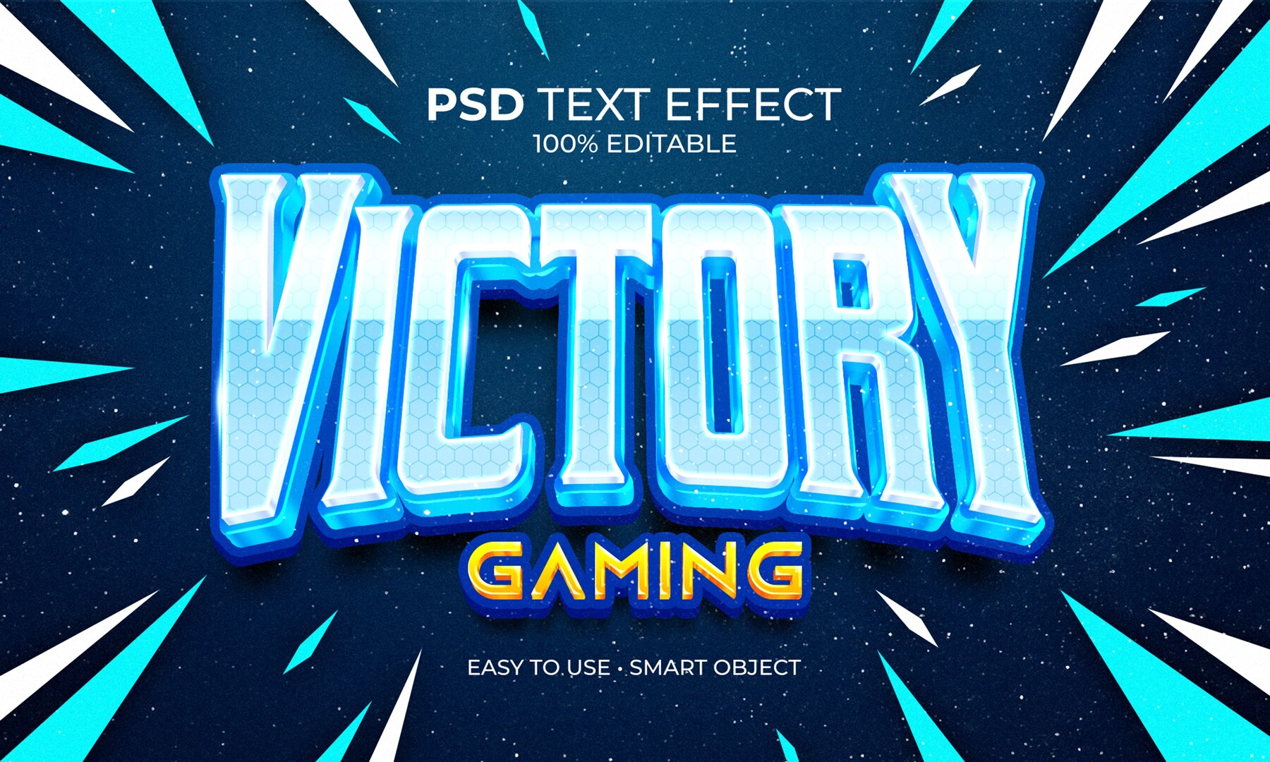 ArtStation - 3D Victory gaming PSD fully editable text effect. Layer ...