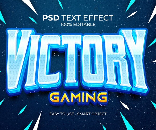 ArtStation - 3D Victory gaming PSD fully editable text effect. Layer ...