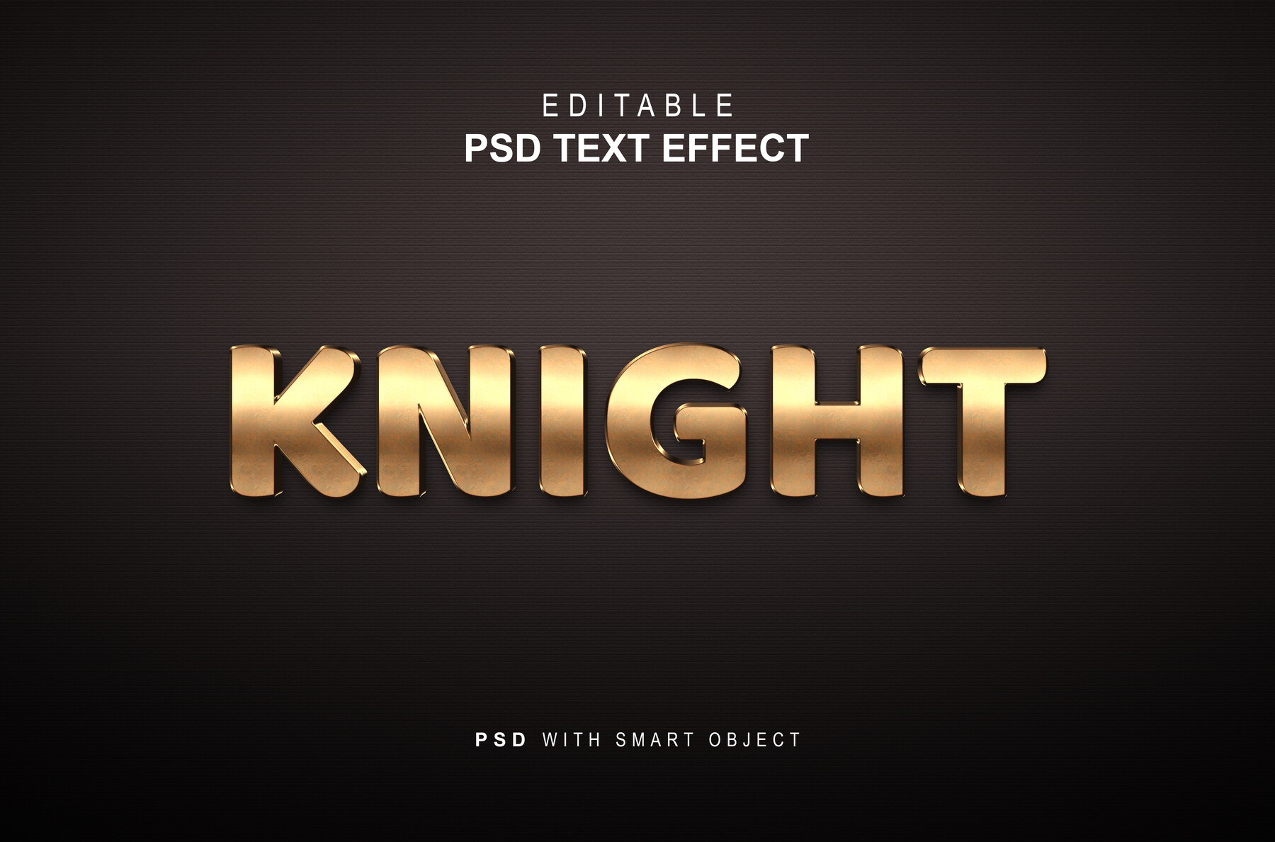 ArtStation - 3D Knight PSD fully editable text effect. Layer style PSD ...