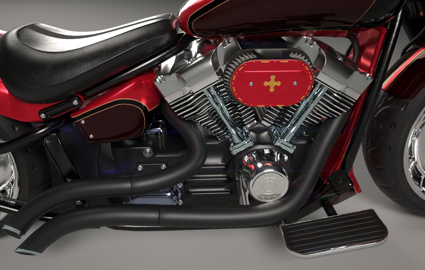 ArtStation - Big Custom Motorcycle | Game Assets