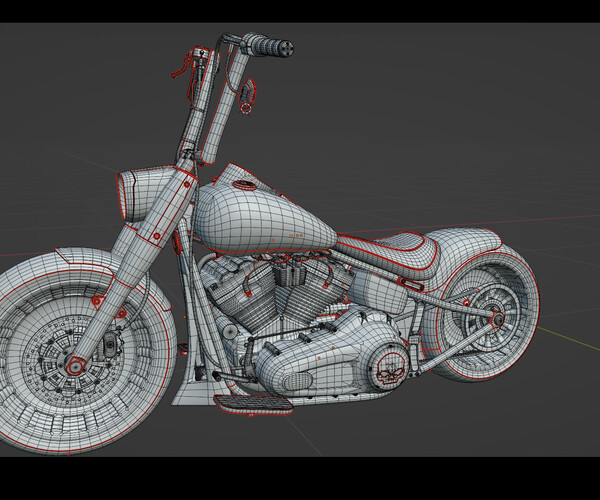 ArtStation - Big Custom Motorcycle | Game Assets