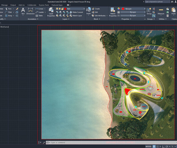 ArtStation - organic form beach villa architecture 3d model revit ...