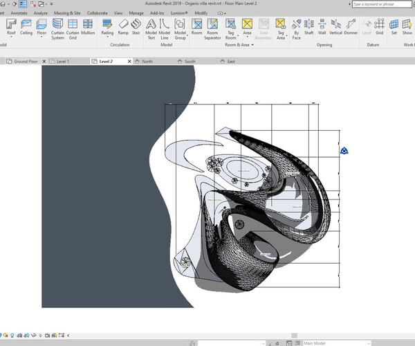 ArtStation - organic form beach villa architecture 3d model revit ...