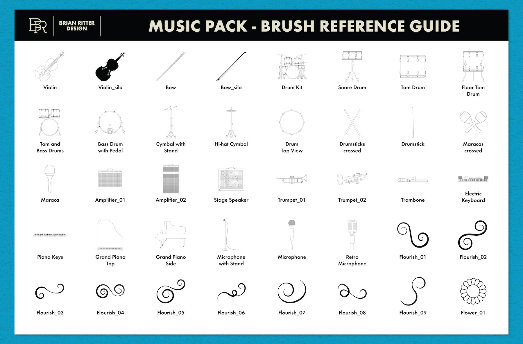 ArtStation - Music Pack for Procreate | Brushes