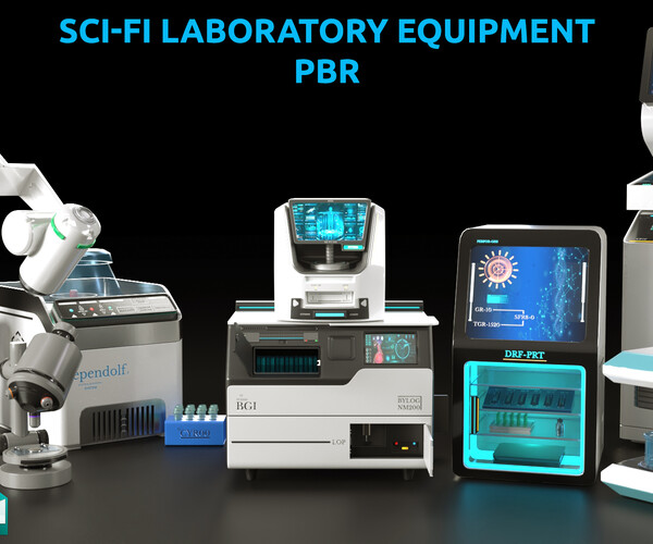 ArtStation - scifi laboratory equipment-modern laboratory 3D model ...