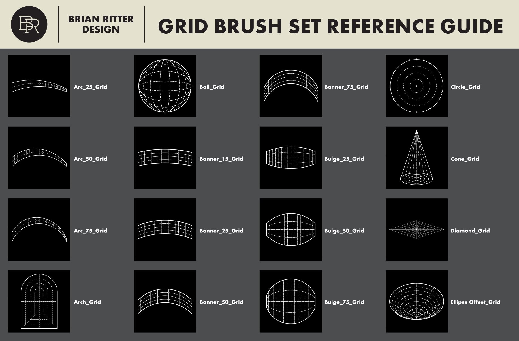 ArtStation - Drawing Grid Brushes For Procreate | Brushes